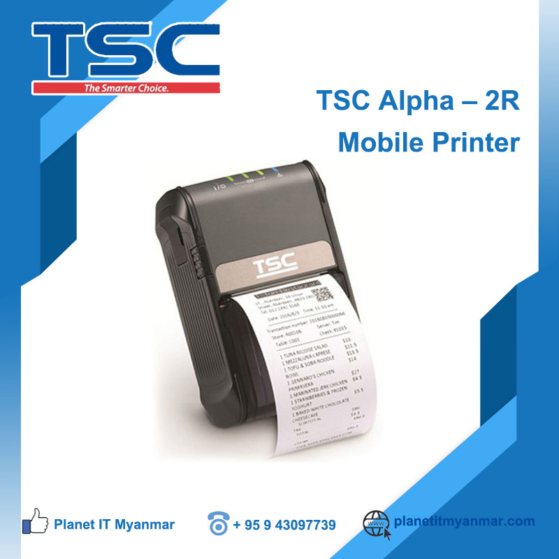 TSC Alpha – 2R Mobile Printer - Planet IT Myanmar Products and Services